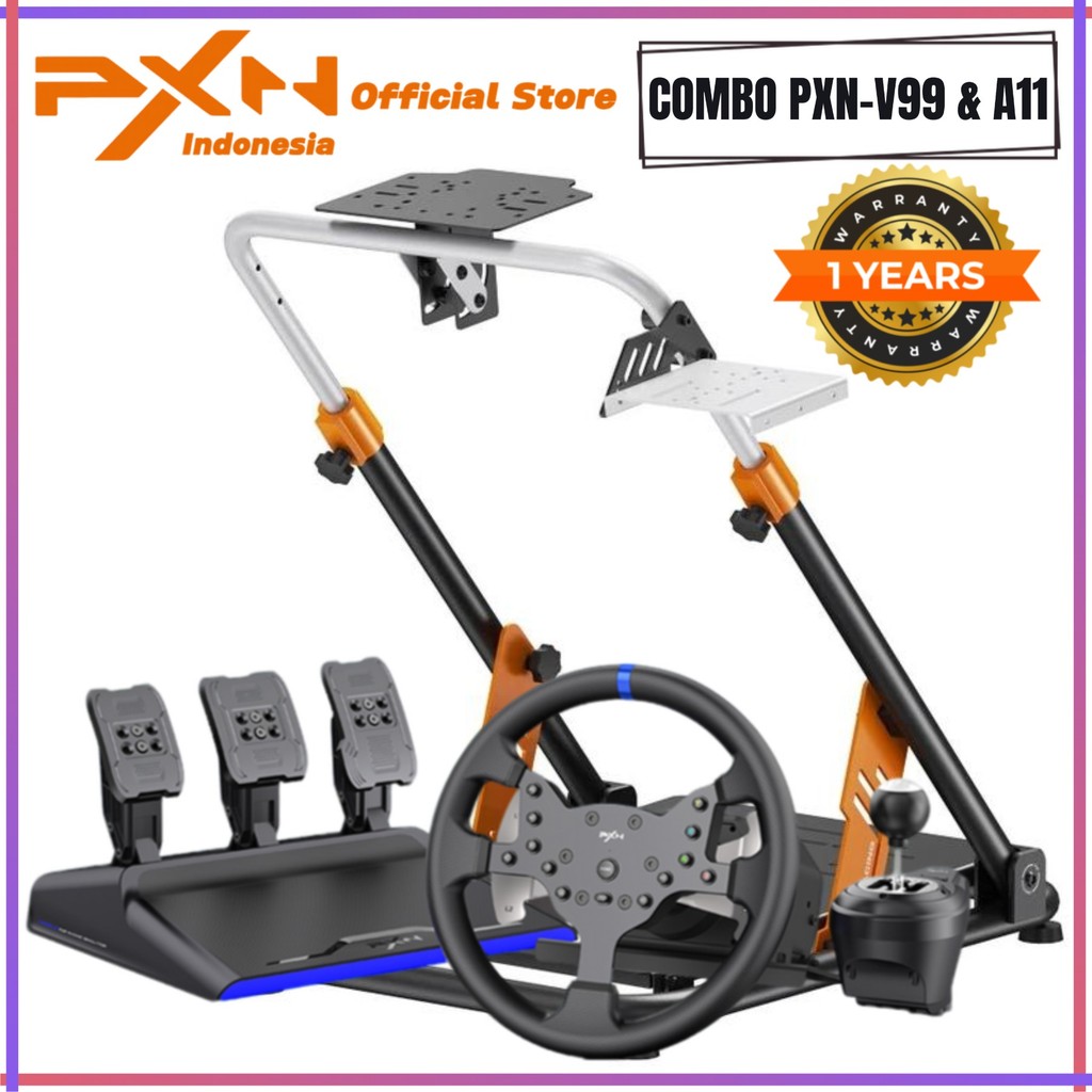 Jual COMBO PXN V99 Steering Wheel with PXN A11 Wheel Stand | Shopee ...