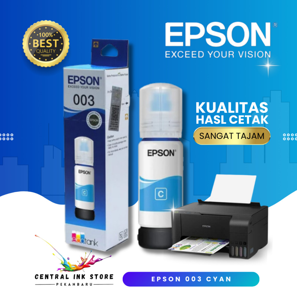Jual [Pekanbaru] Tinta Refill Epson 003 Printer code L1110 L5190 L3150 ...
