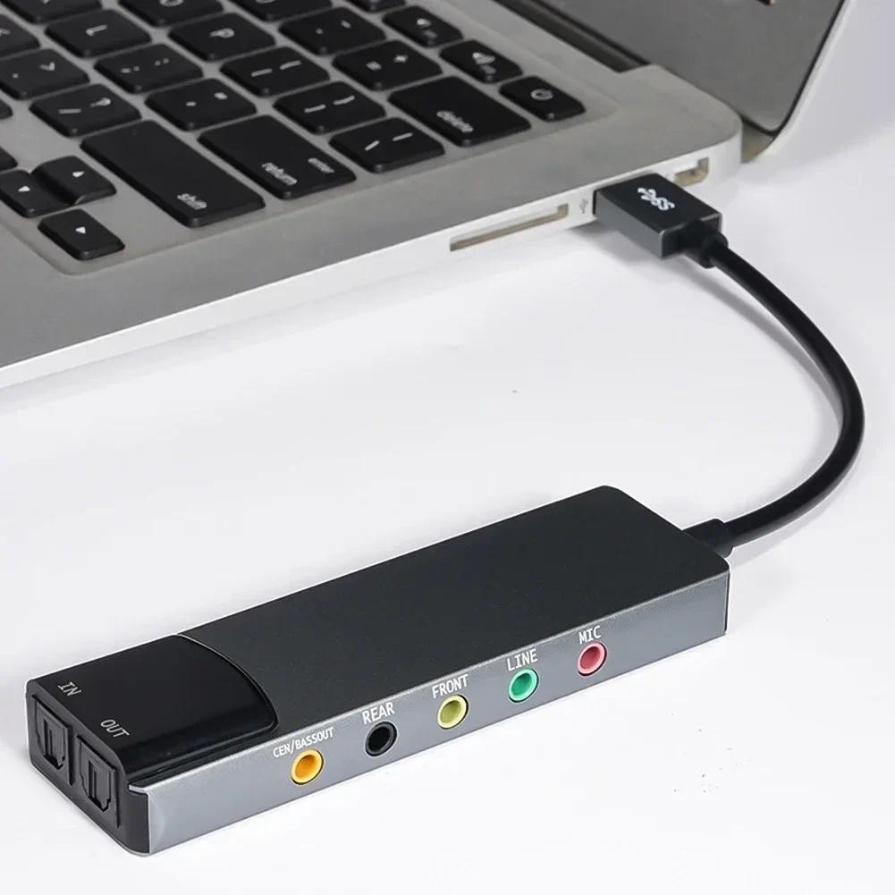 Jual Multifunction External USB Audio Adapter USB Sound Card Aluminium ...