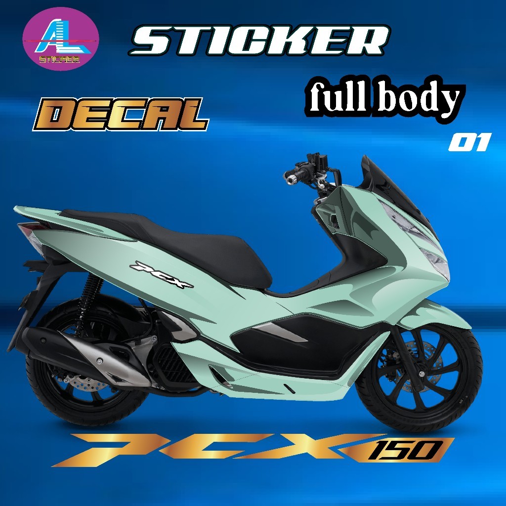 Jual DECAL STICKER PCX 150 FULL BODY WARNA POLOS PCX TERBARU BEBY BLUE ...