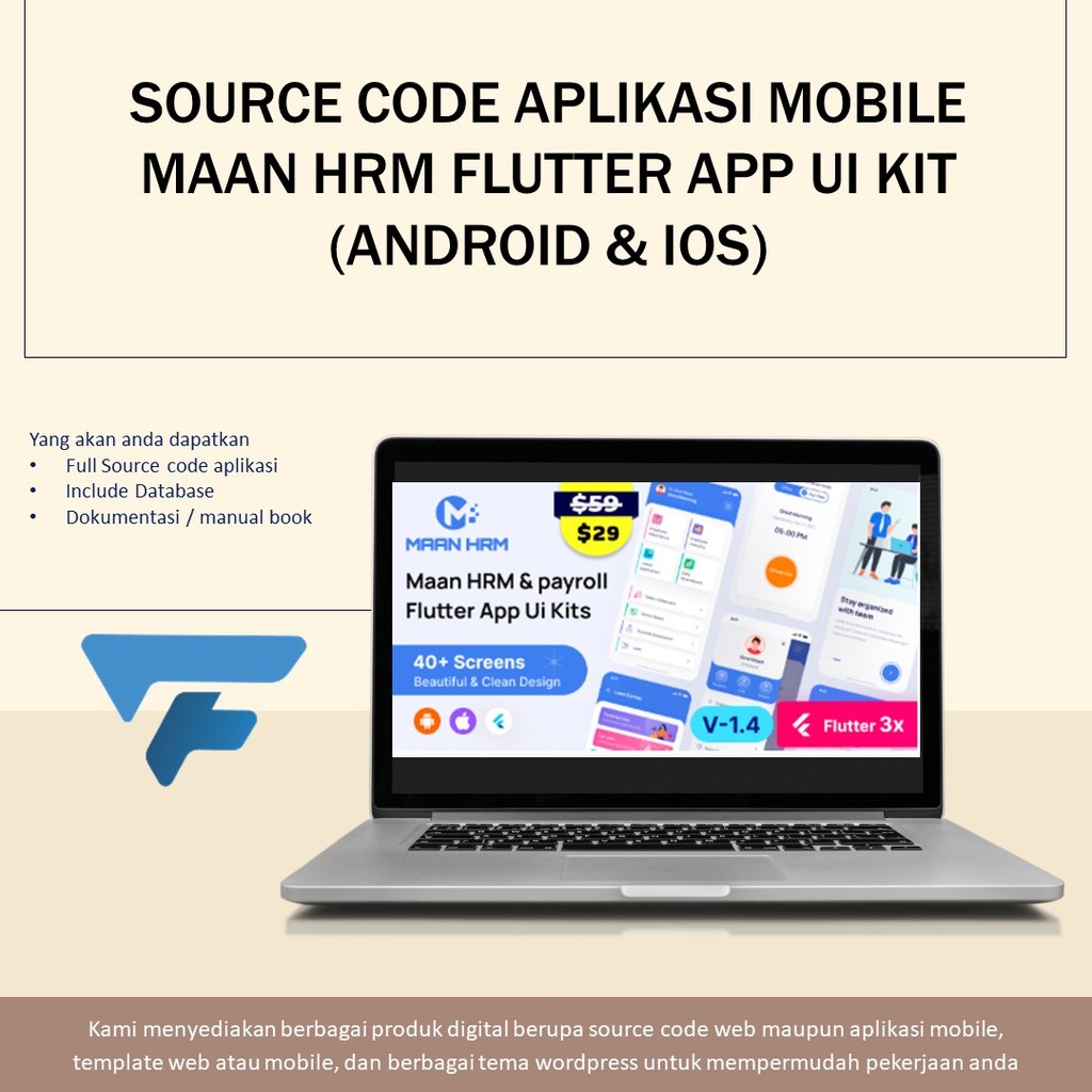 Jual SOURCE CODE APLIKASI MOBILE MAAN HRM FLUTTER APP UI KIT (ANDROID & IOS) | Shopee Indonesia