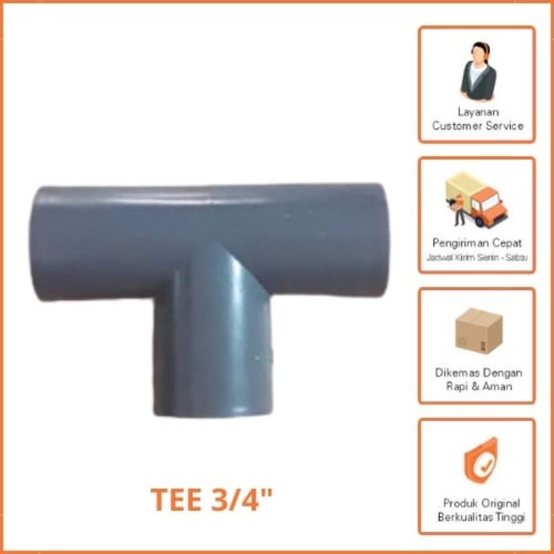 Jual Tee Pvc 3/4 inc Pipa Sambungan Paralon leter T | Shopee Indonesia