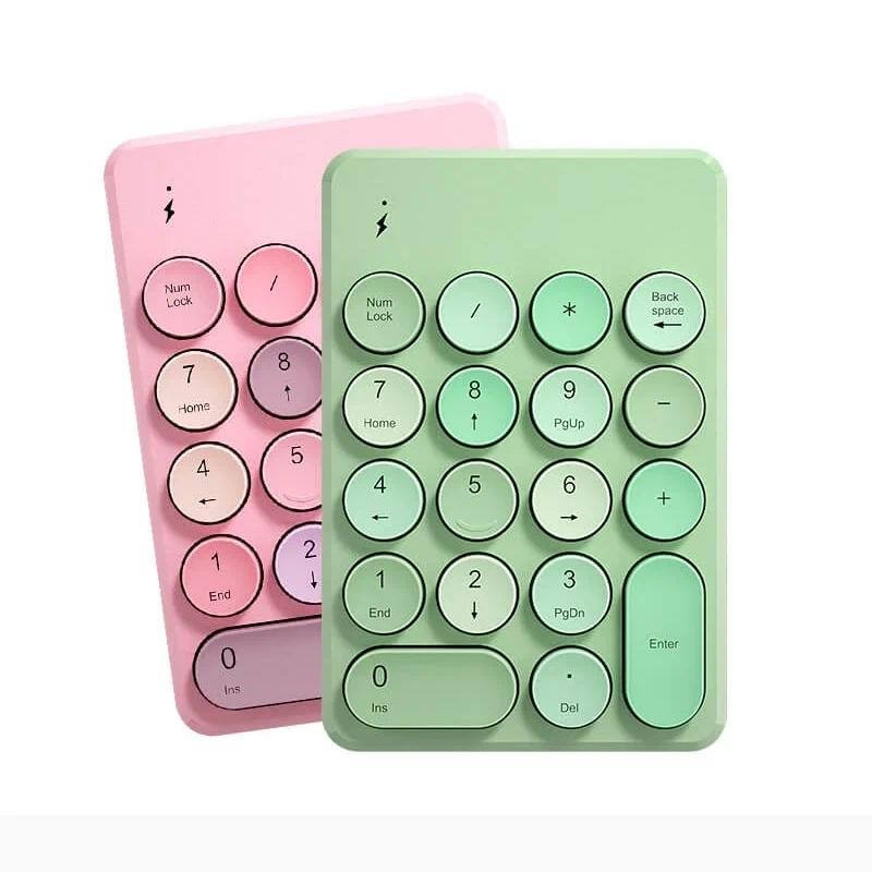 Jual 2.4G Bluetooth-compatible Wireless Keyboard Mini 18 Keys Numeric ...