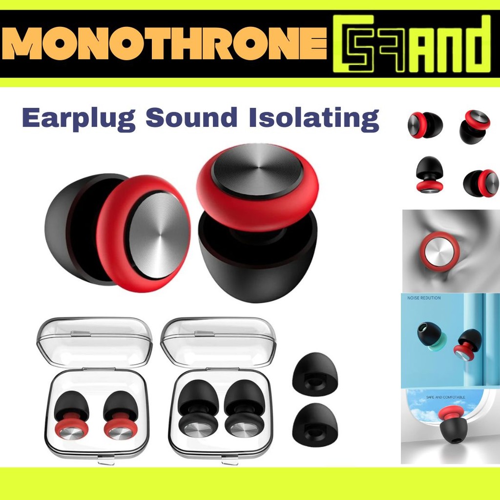 Jual Earplug Ear Plug Penutup Telinga Penyumbat Peredam Suara Noise Bising Tidur Renang | Shopee ...
