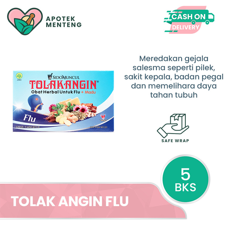 Jual Tolak Angin Flu Cair 5 Sachet - Meredakan Gejala Flu | Shopee ...