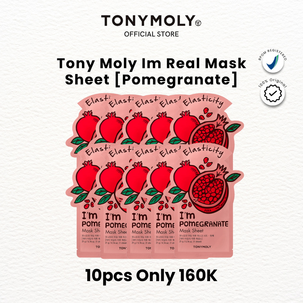 Jual [BUNDLE 10] Tony Moly Im Real Mask Sheet [Pomegranate] | Shopee ...