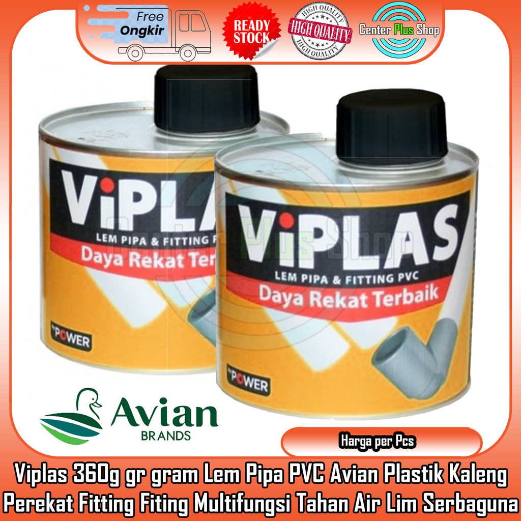 Jual Lem Pipa Viplas Kaleng Besar 360gr Lim Pvc Plastik Pelastik 360 Gr ...
