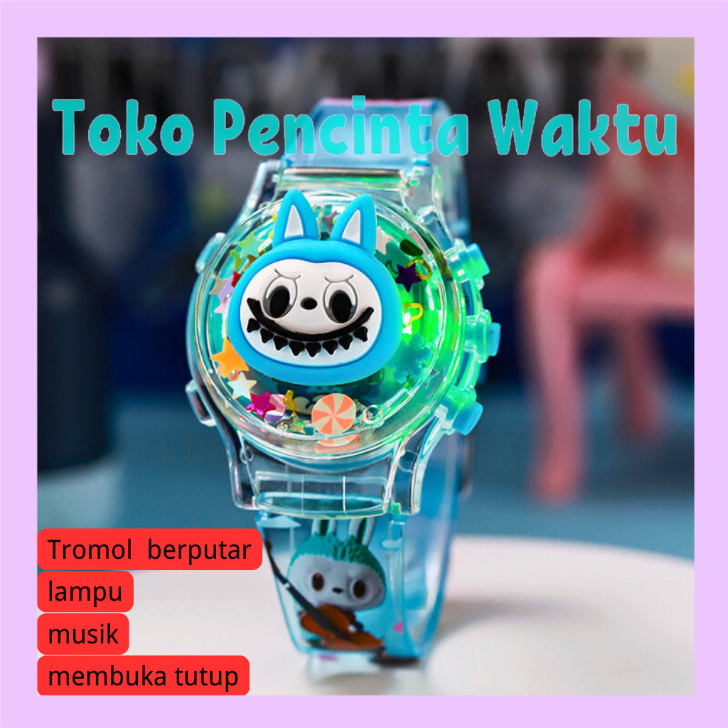 Jual Jam tangan anak labubu kuromi terbaru dengan tromol yang membuka ...