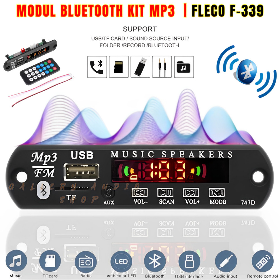 Jual Modul Bluetooth FLECO F-339 Model V20 | Pemutar Lagu Mp3 USB ...