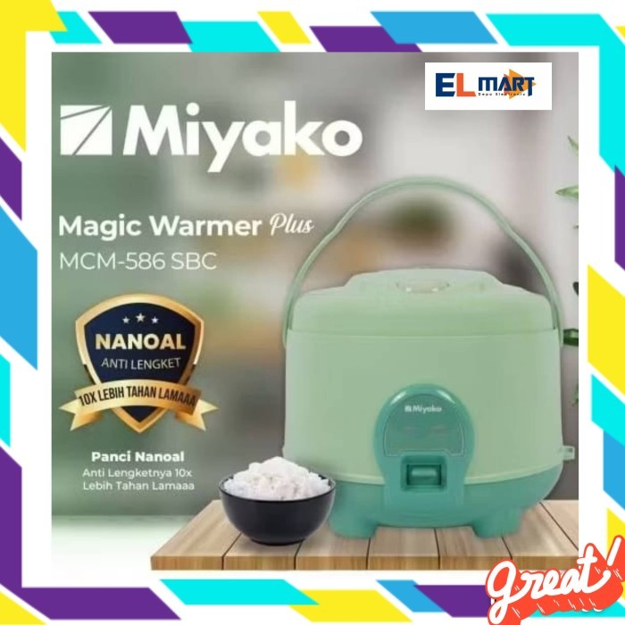 Jual Miyako Magic Com Rice Cooker 1,8L MCM 586 SBC 586SBC MCM586SBC ...