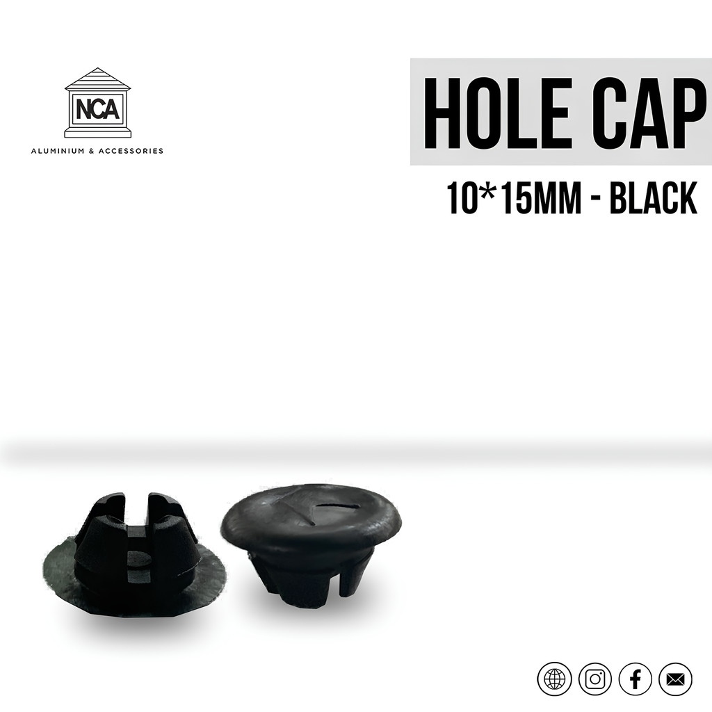 Jual HOLE CAP ALUMINIUM CAP HOLE 10*15 BLACK - | Shopee Indonesia