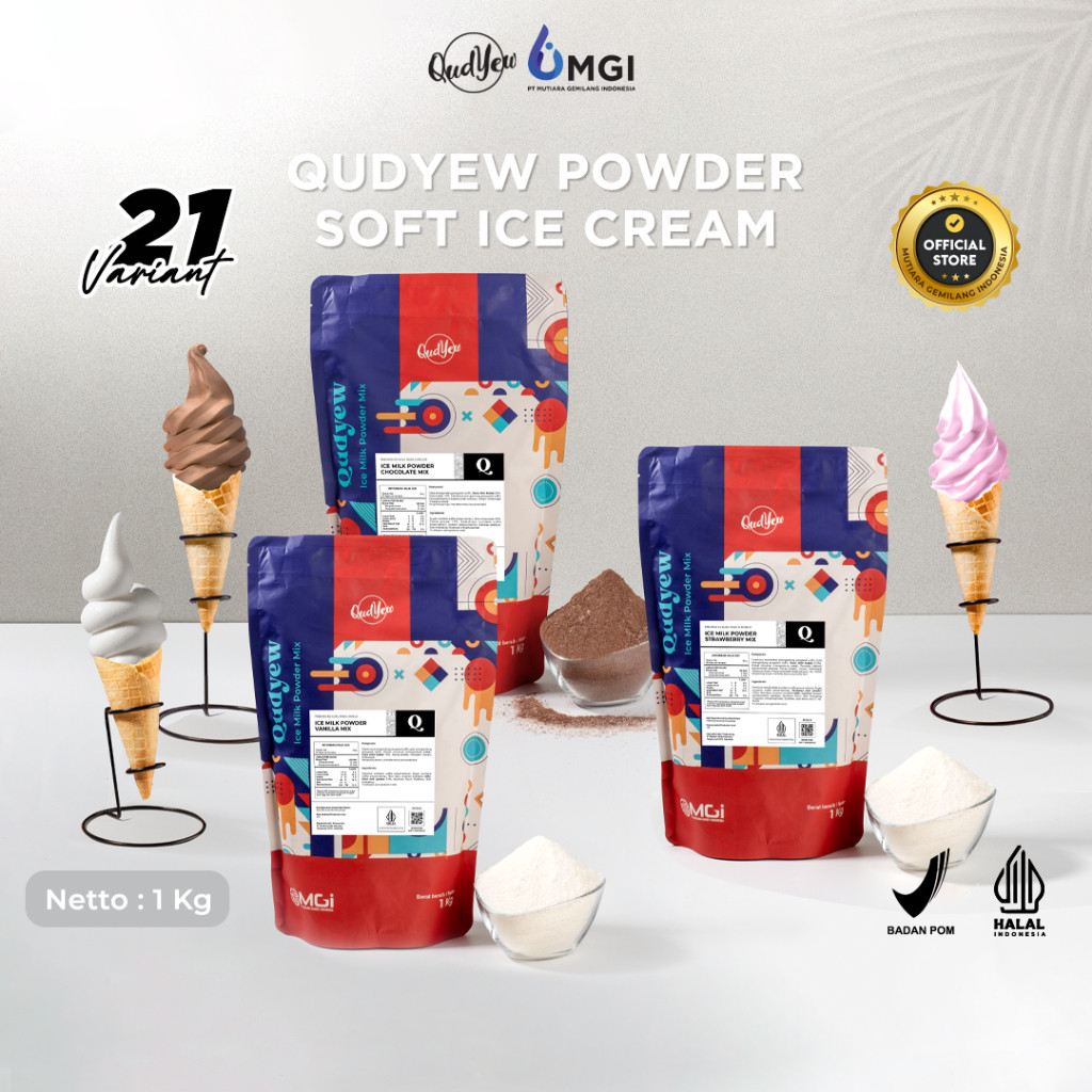 Jual Mutiaragemilang.id Qudyew Ice Cream Powder 1 Kg Bubuk Es Krim 1Kg ...