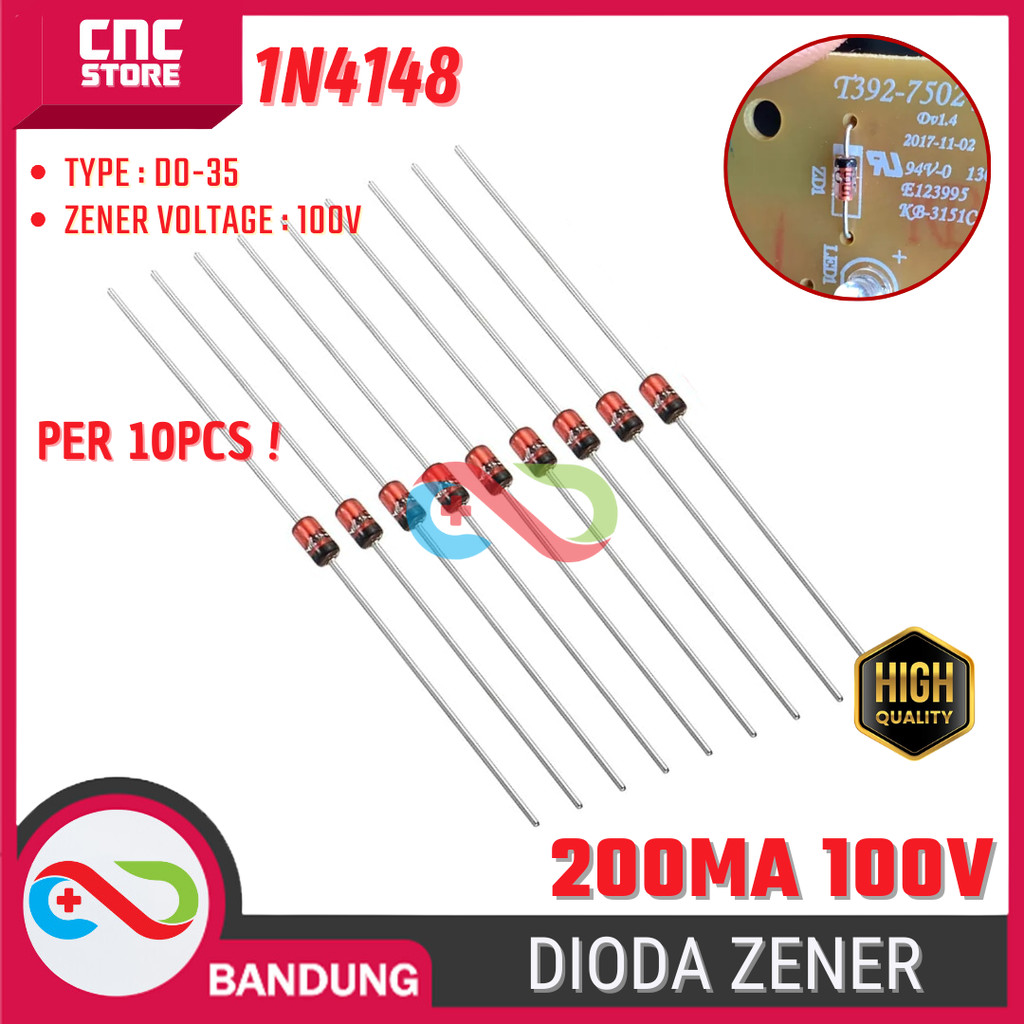 Jual 10PCS 1N4148 DO-35 200MA 100V FAST SWITCHING DIODE DIODA | Shopee Indonesia