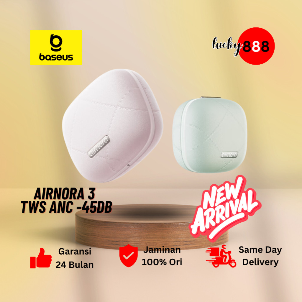 Jual Baseus AirNora 2 / 3 TWS ANC True Wireless Bluetooth Earphone Earbuds - Spatial Audio -45DB ...