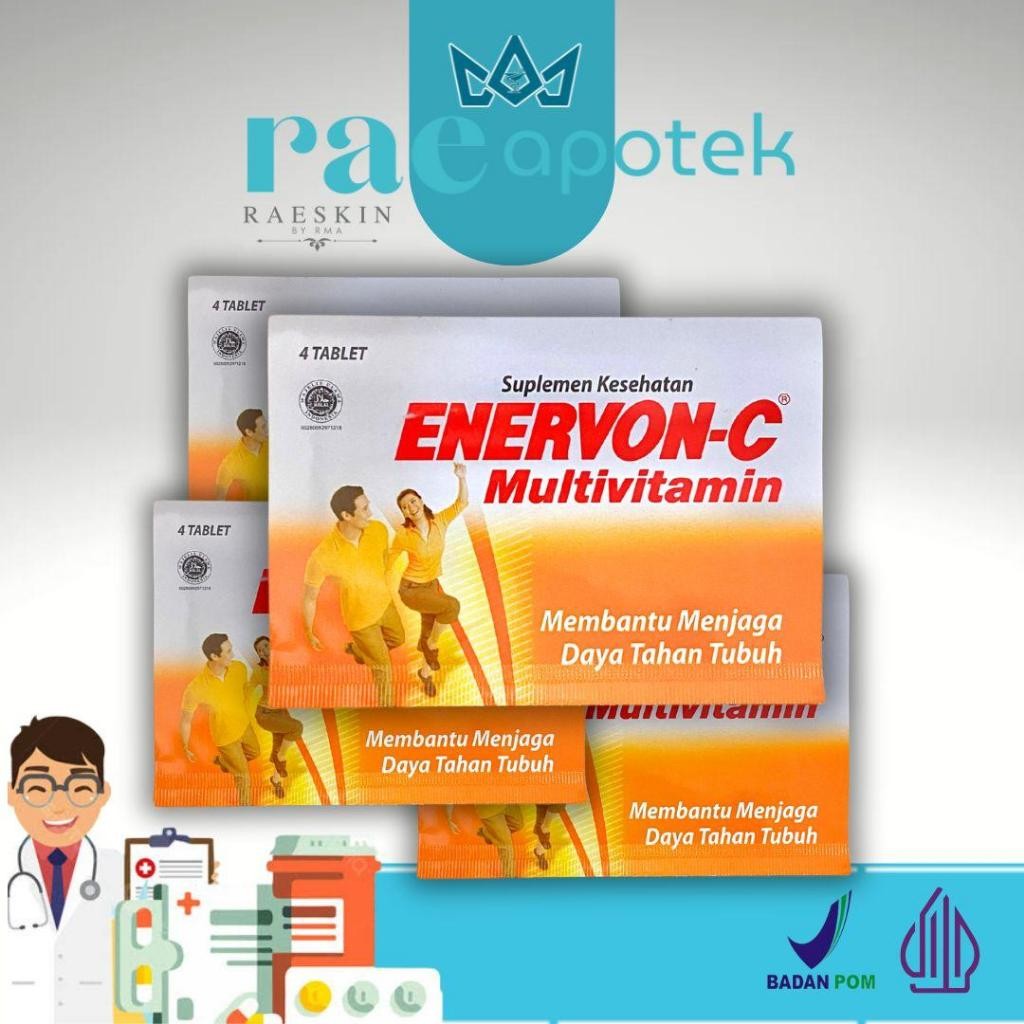 Jual Enervon C 1 Strip Isi 4 Kaplet/ Multivitamin | Shopee Indonesia