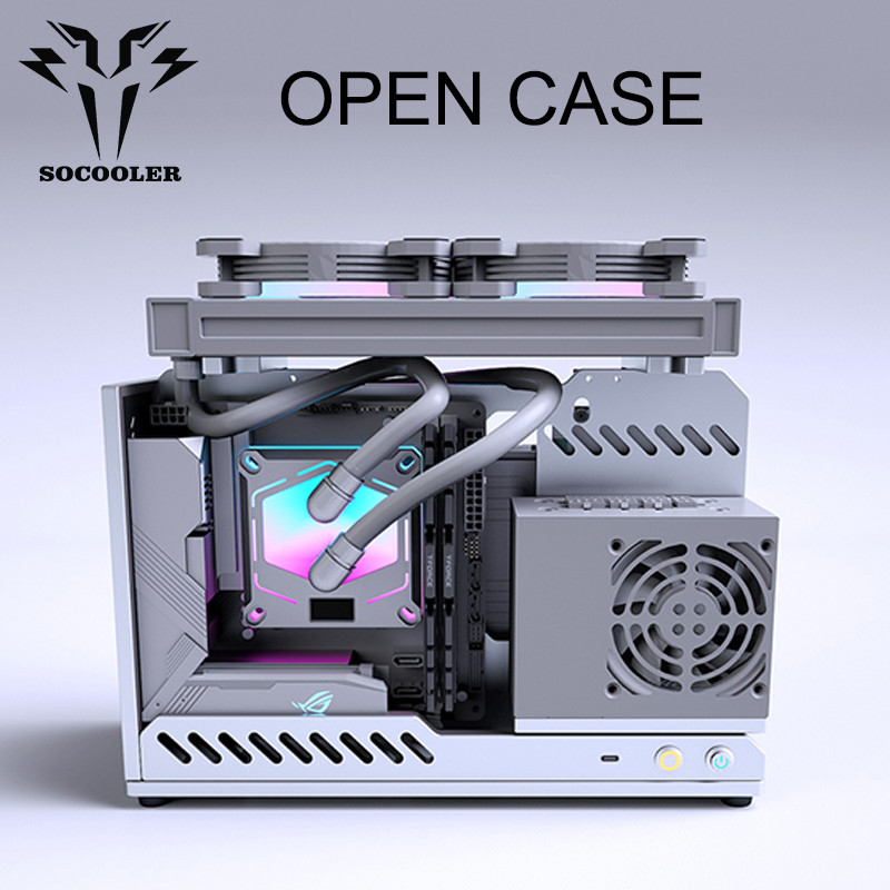 Jual Socooler ITX Portable Rack Case Open Computer Case Open Frame Diy Gaming Computer Case Mini ...