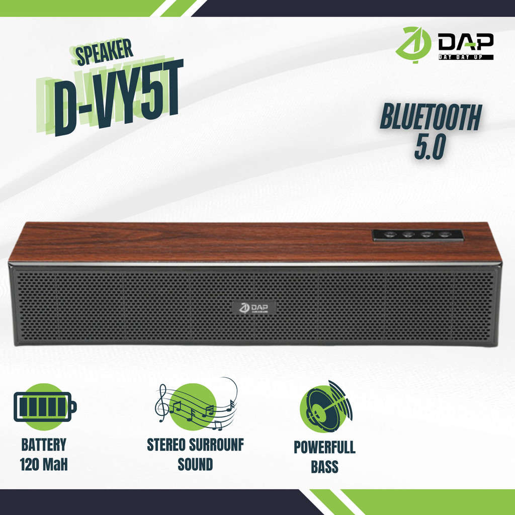 Jual DAP Speaker Bluetooth 5.0 Super Bass // DAP D-VY5T - Garansi Resmi ...