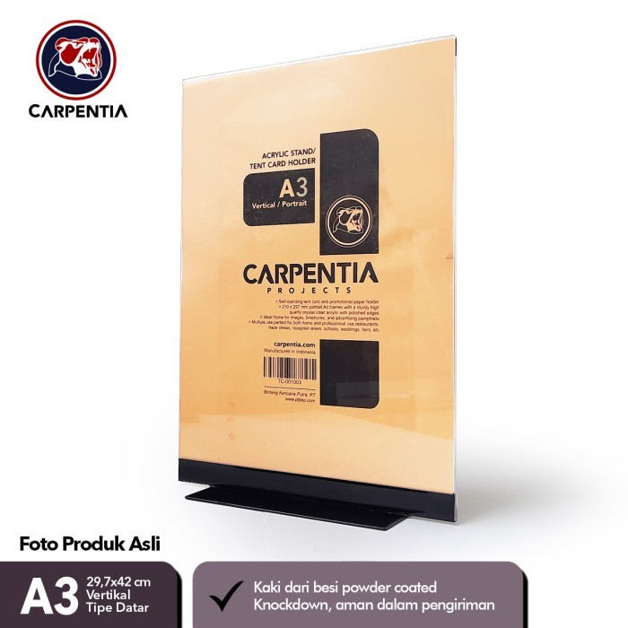 Jual Carpentia Stand Akrilik Besi /Datar A3 Vertikal 29,7x42cm /Menu ...
