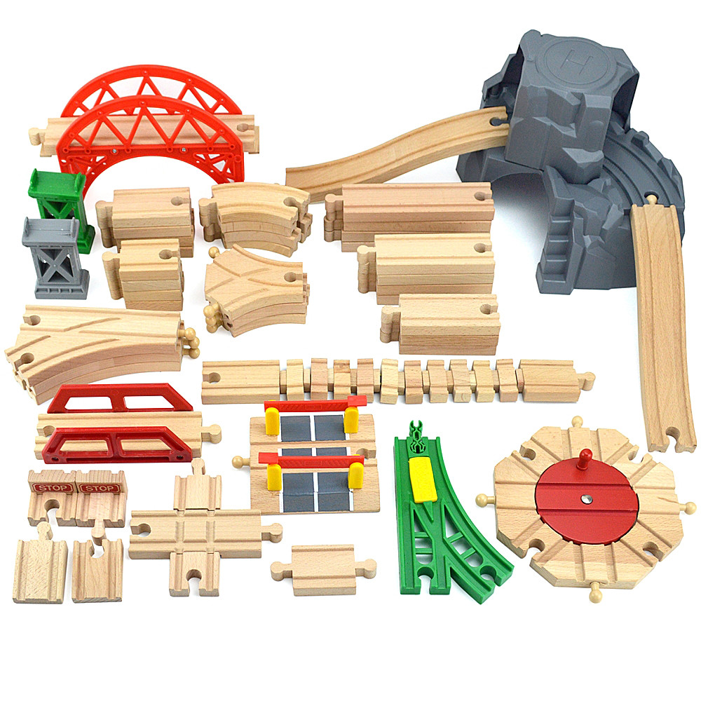 Jual Wooden Track Accessories Train Traffic Light Beech Wood Railway ...
