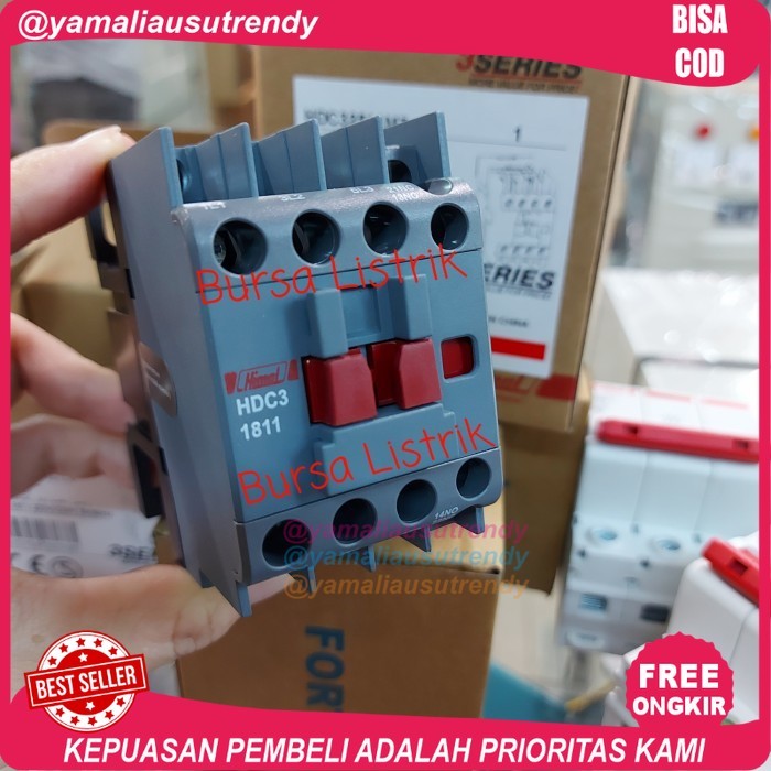 Jual Free Ongkir Magnetic Contactor 3 Pole Himel kontaktor HDC3 9A | Shopee Indonesia