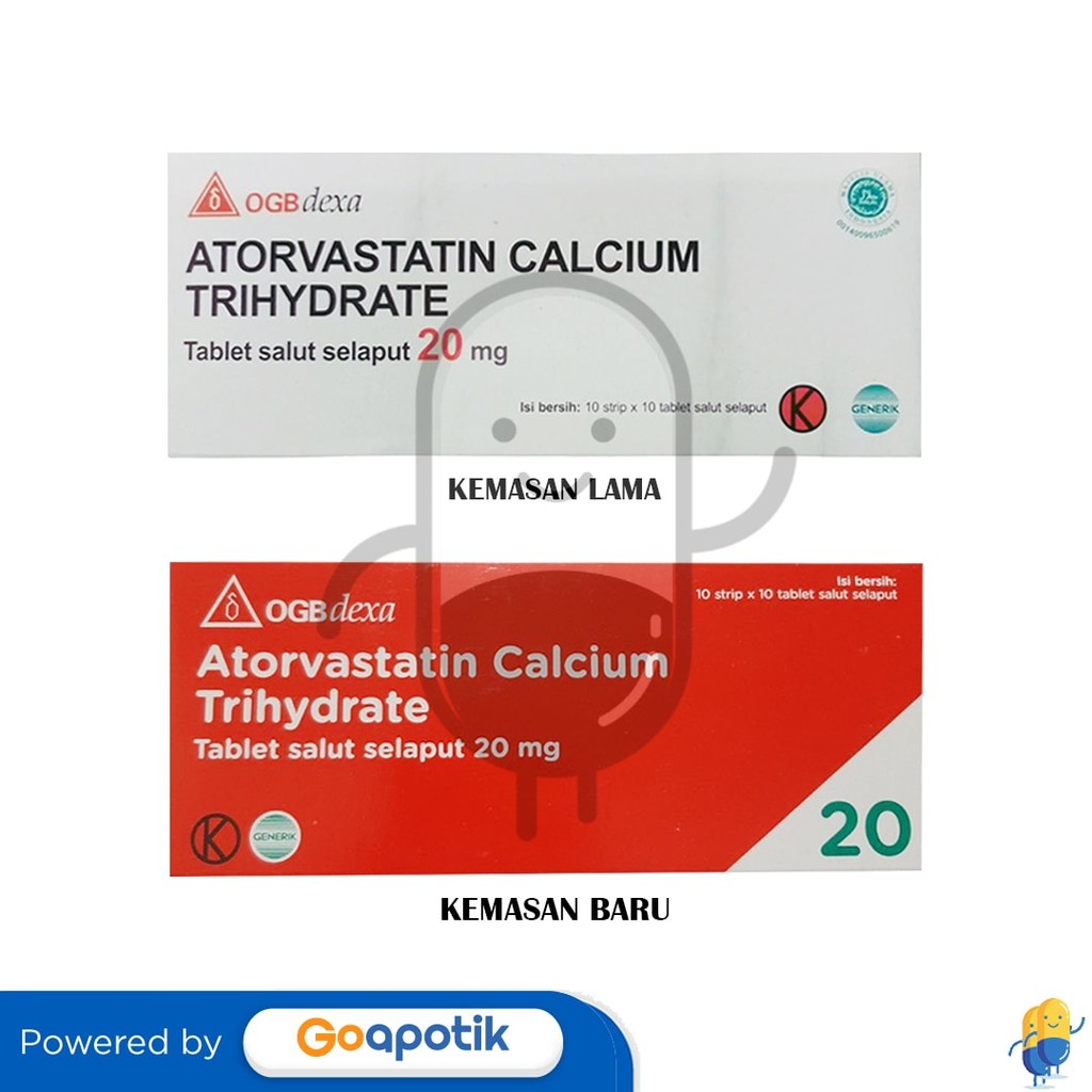 Jual Atorvastatin Calcium Trihydrate Ogb Dexa Medica 20 Mg Box 100 ...