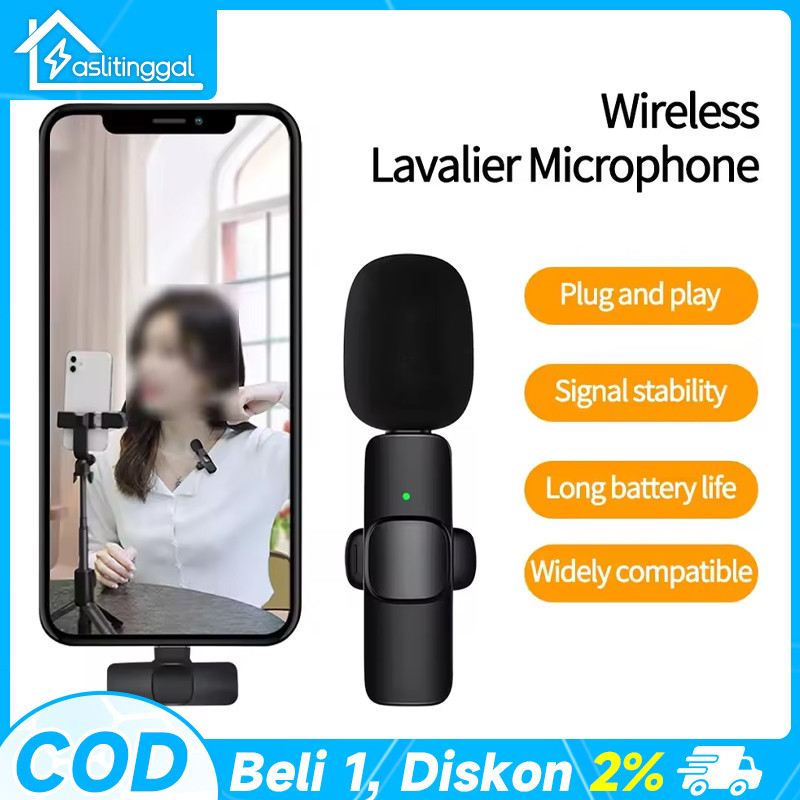 Jual MICROPHONE K8 MIC CLIP ON YOUTUBER WIRELESS USB PLUS PACK TYPE C ...