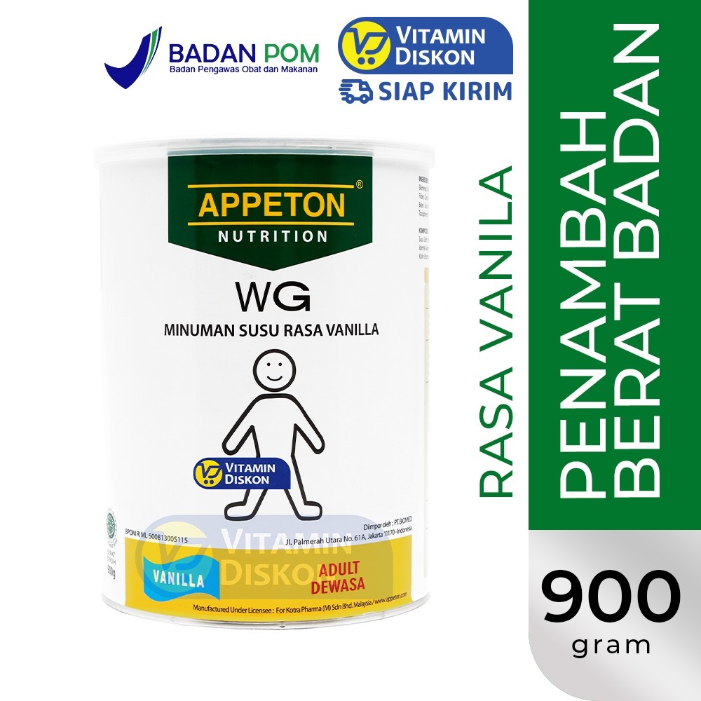 Jual Appeton Weight Gain Rasa Vanilla 900 Gr | Susu Formula ...