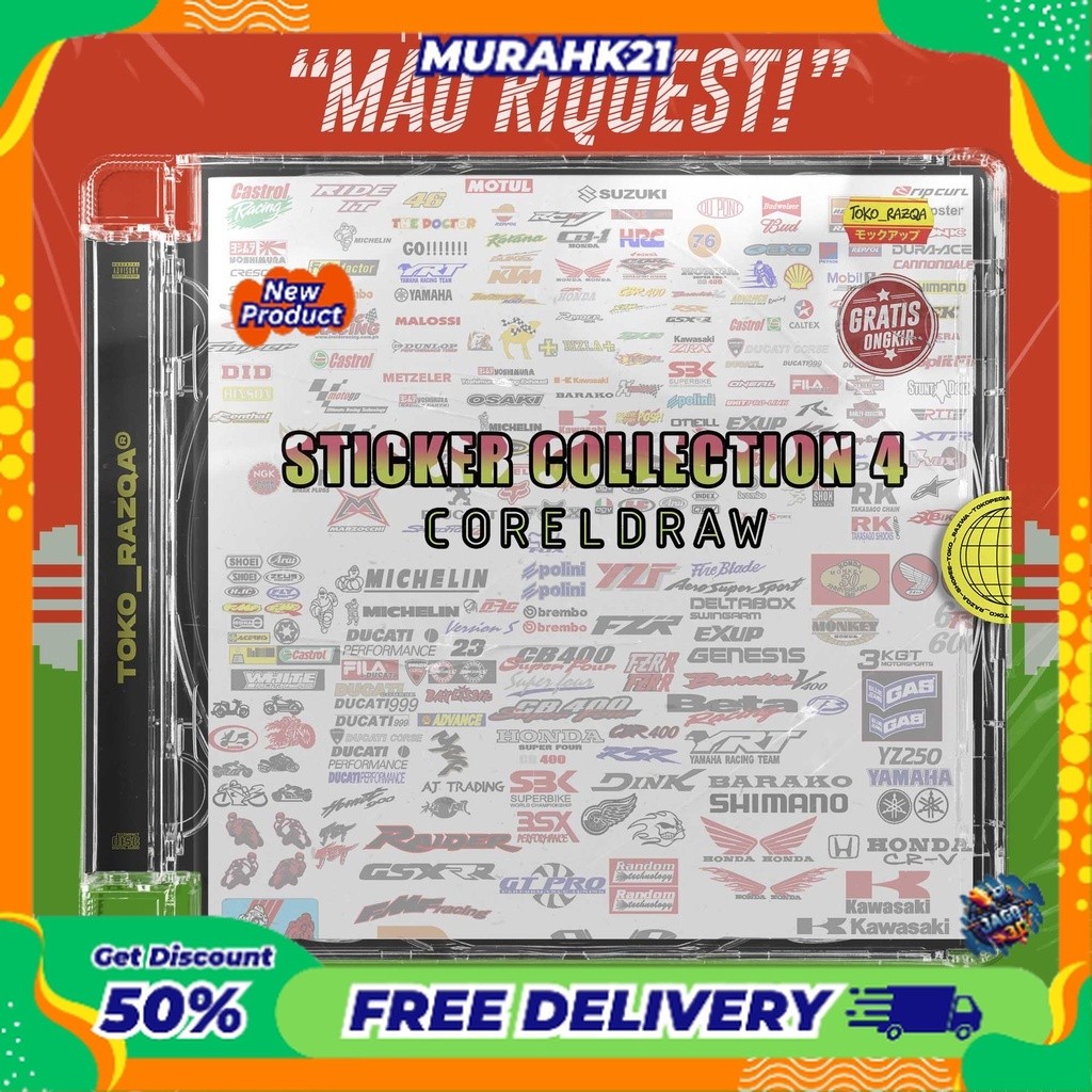 Jual Sticker Collection 4 CorelDraw - Disain Sablon DTF - DTG - STICKER ...