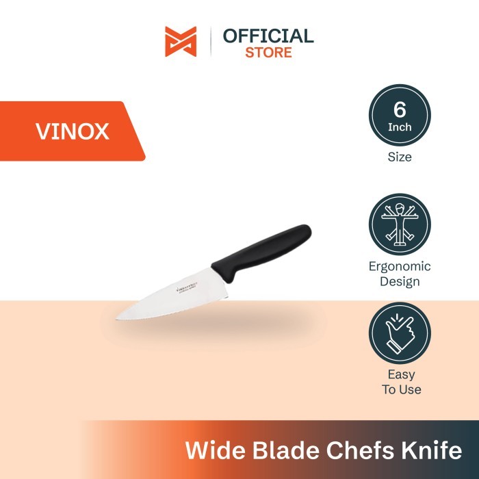 Jual VINOX WIDE BLADE CHEFS KNIFE 6 Inchi - 6 INCH | Shopee Indonesia