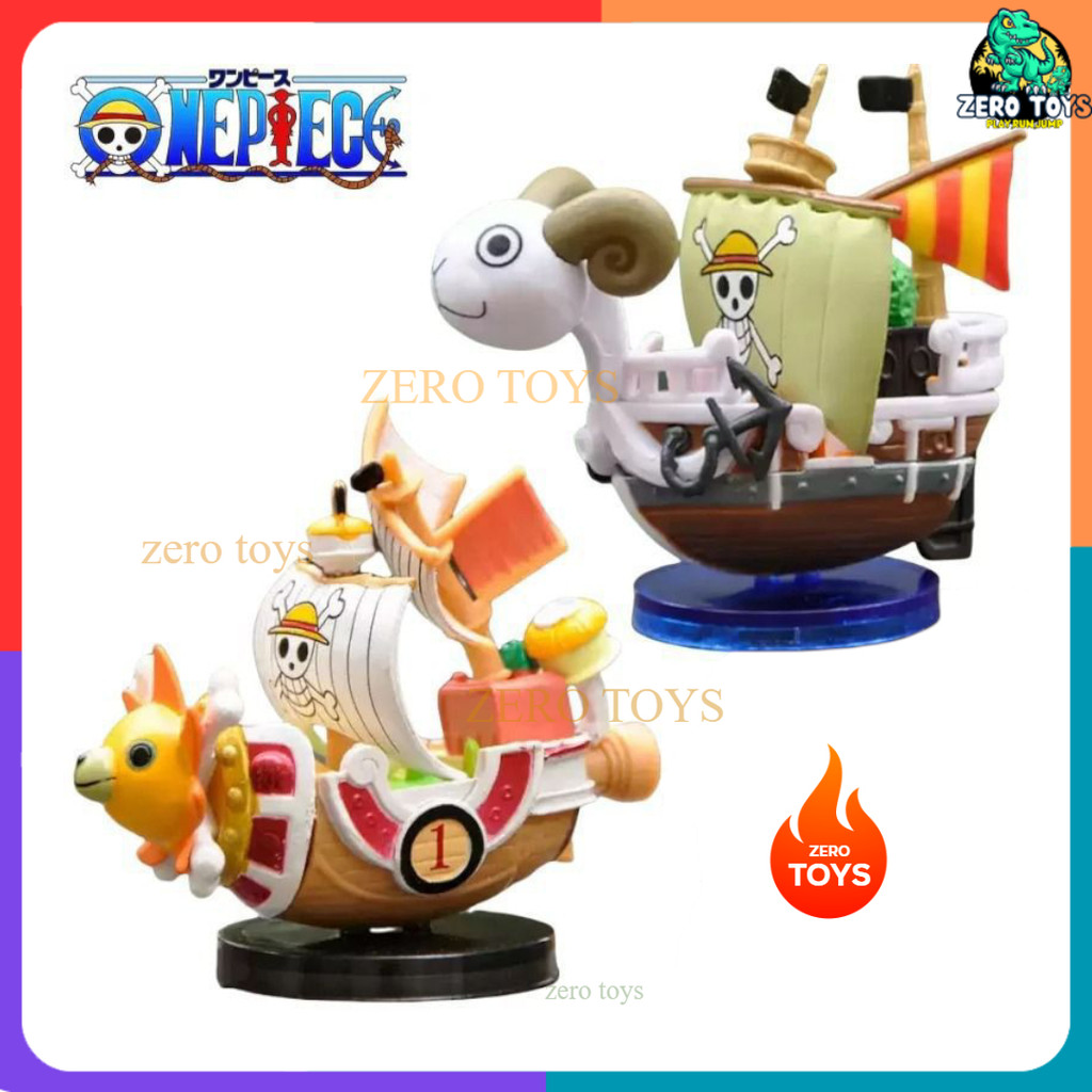 Jual Miniatur Kapal One Piece 7cm – Luffy & Kru Bajak Laut, Model Boat ...