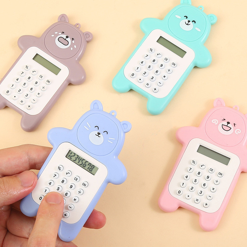 Jual HL0644 Calculator Mini Portable Motif Bear Kalkulator Portable ...