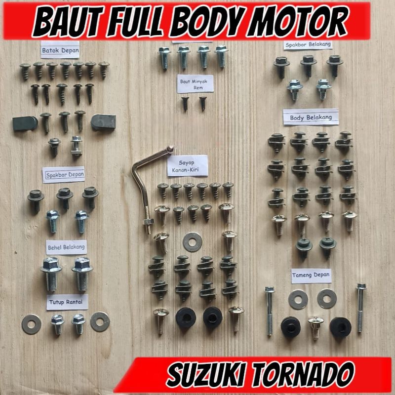 Jual COD Baut Full Set Cover Body Suzuki RC Tornado GX 100 GS 110 ...