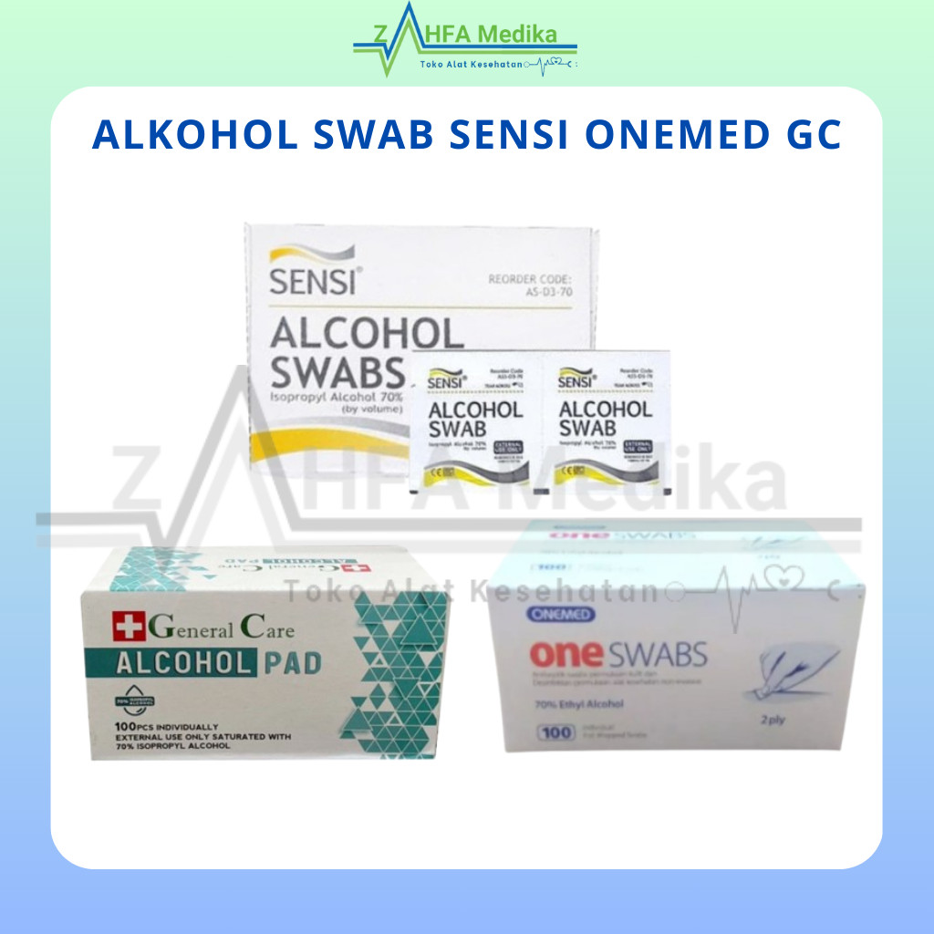 Jual Tisu Alkohol Swab isi 100's/ Alcohol Swab Sensi Onemd General Care ...