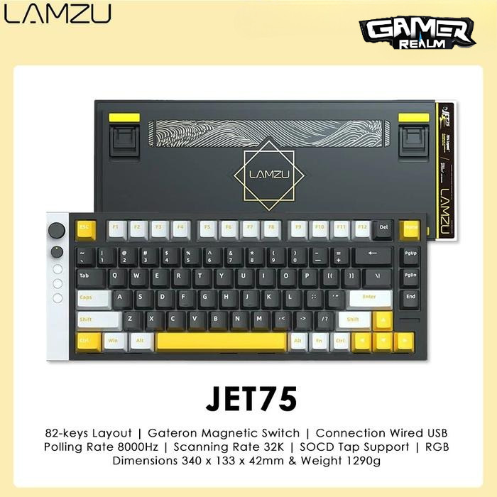 Jual Lamzu JET75 / JET 75 Rapid Trigger 75% Magnetic Hall Effect 8K CNC Mechanical Gaming ...