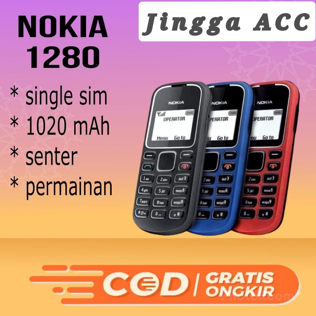 Jual Hp nokia 1280 Fullset Jadul Grosir Murah | Shopee Indonesia