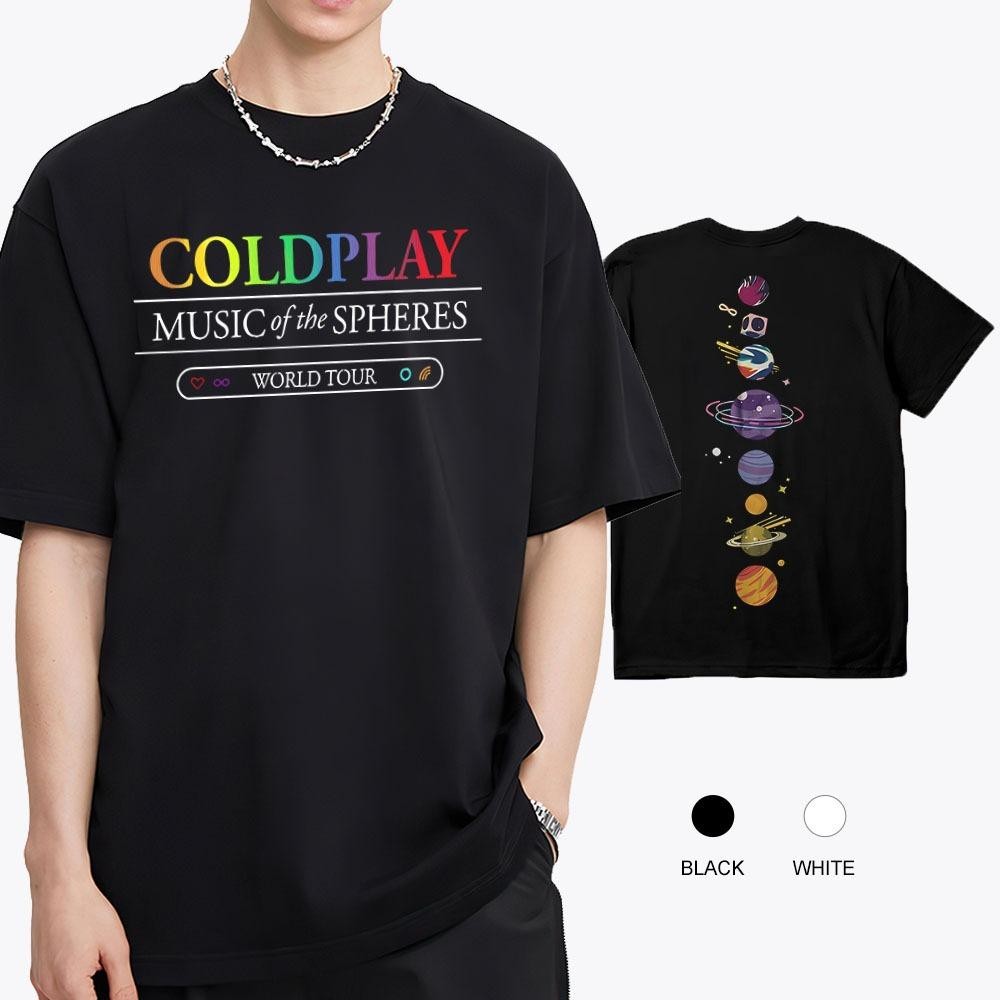 Jual Coldplay Music Of The Spheres Tshirt 100% Cotton World Tour ...