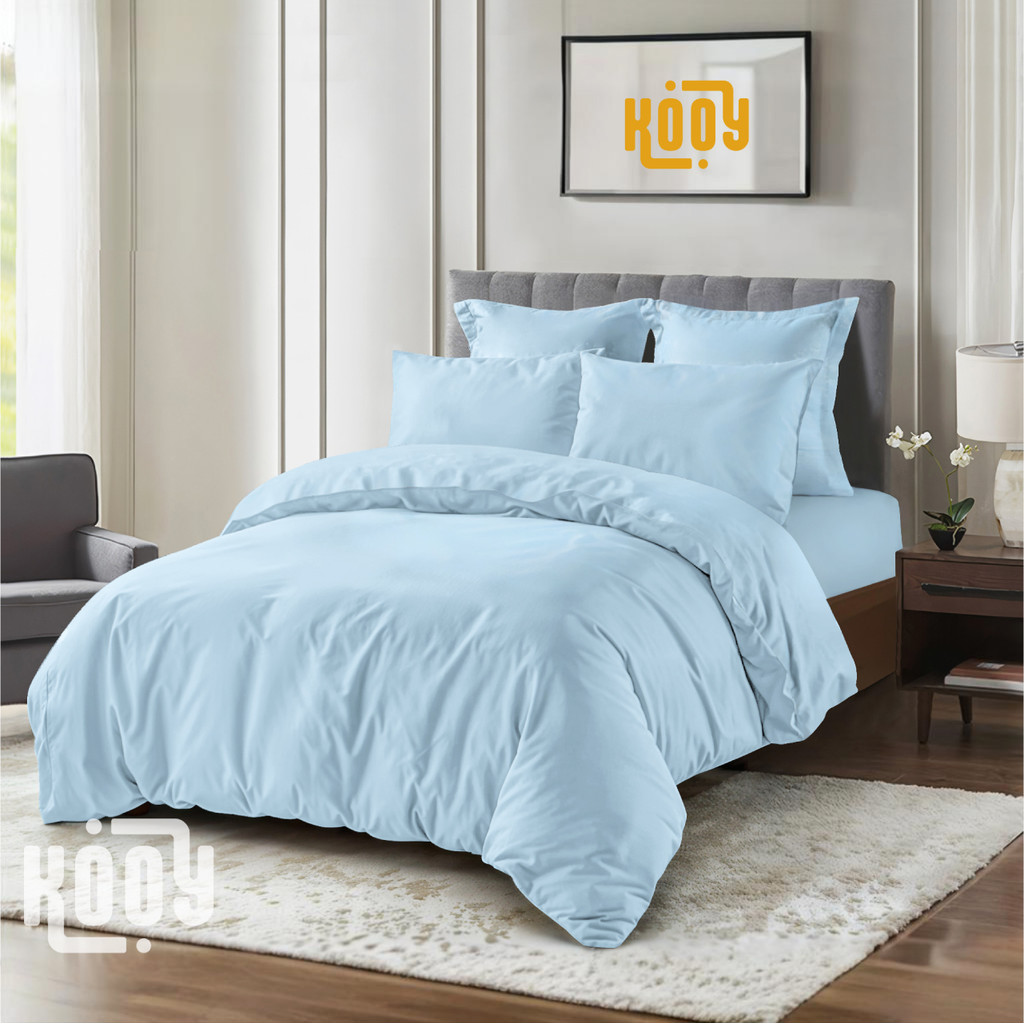 Jual Bed Cover Set Sprei Polos Pastel Blue - Ukuran Lengkap | Shopee ...