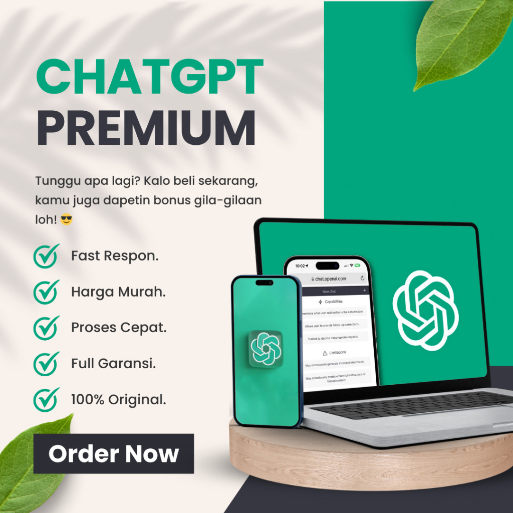 Jual CHAT GPT 4 PREMIUM | CHAT GPT 4 PREMIUM TERMURAH | CHAT GPT ...
