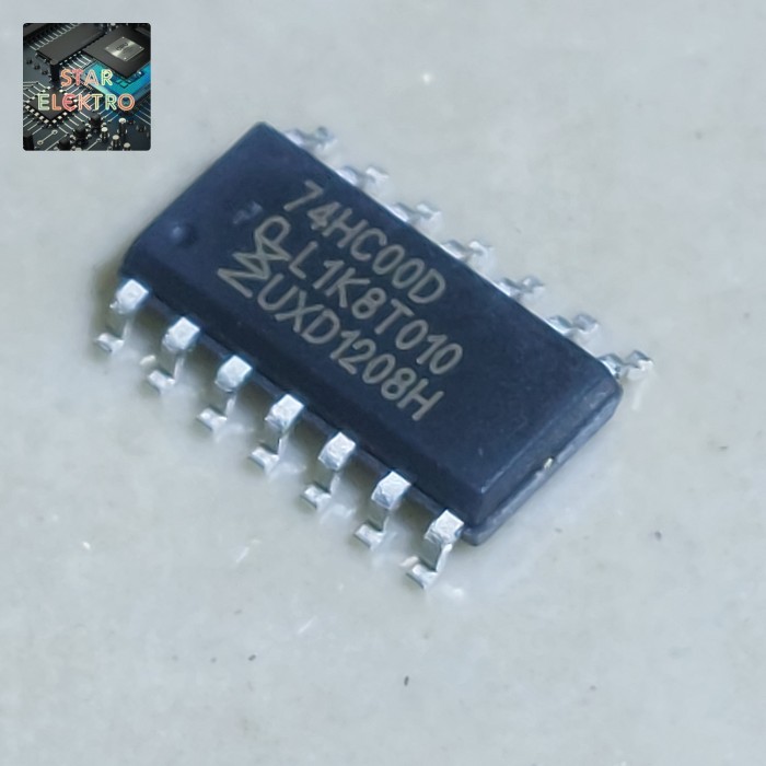 Jual 74HC00D Sop-14 SMD Nexperia IC 74HC00 SN74HC00D TTL Quad 2-Input 4-Channel NAND Gate ...