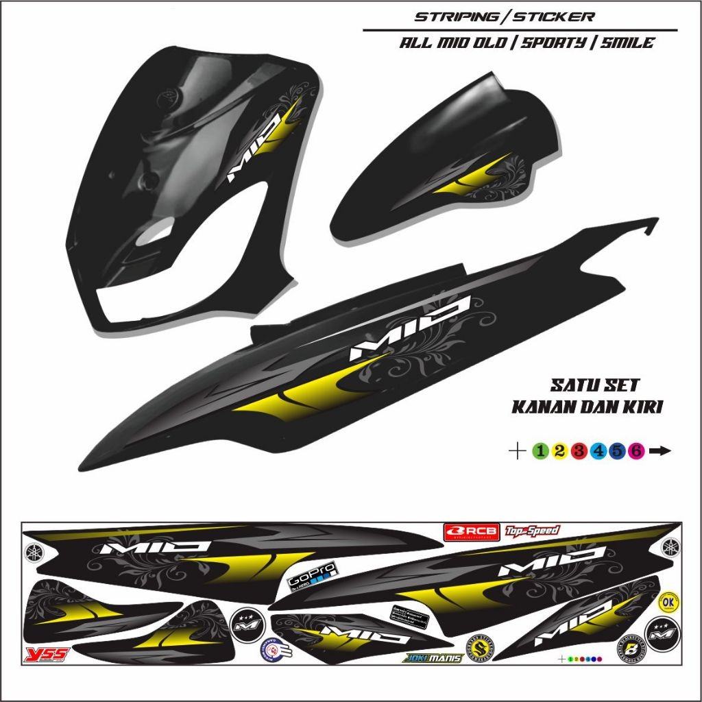 Jual STIKER MIO SMILE STIKER VARIASI STRIPING POLET LIS MIO VARIASI MOTIF | Shopee Indonesia