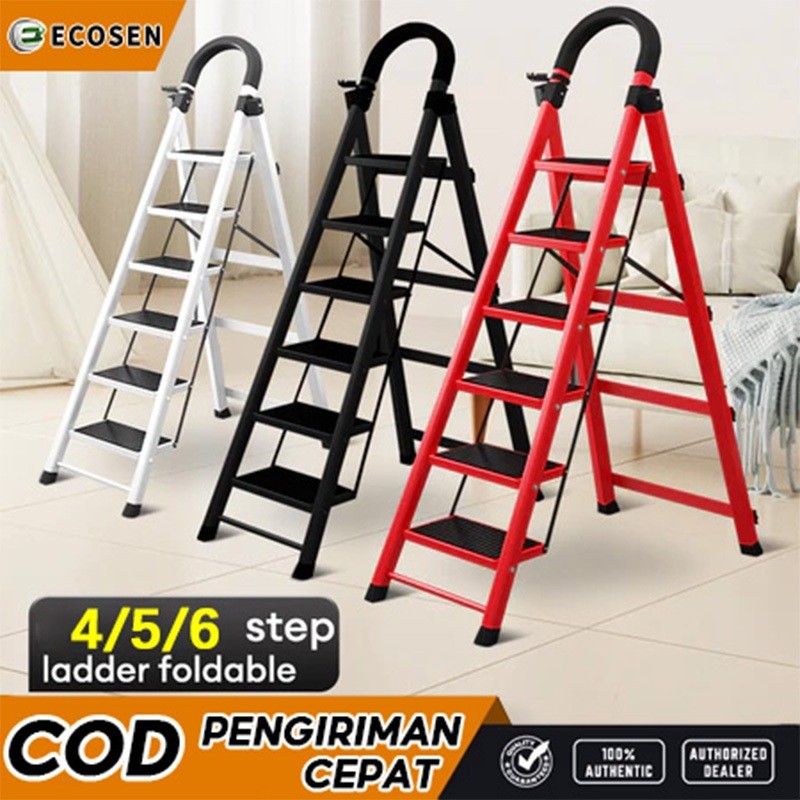 Jual Tangga 2/3/4/5/6 Step Tangga Lipat Multifungsi Lipat Tangga Besi Household Ladder Tangga ...