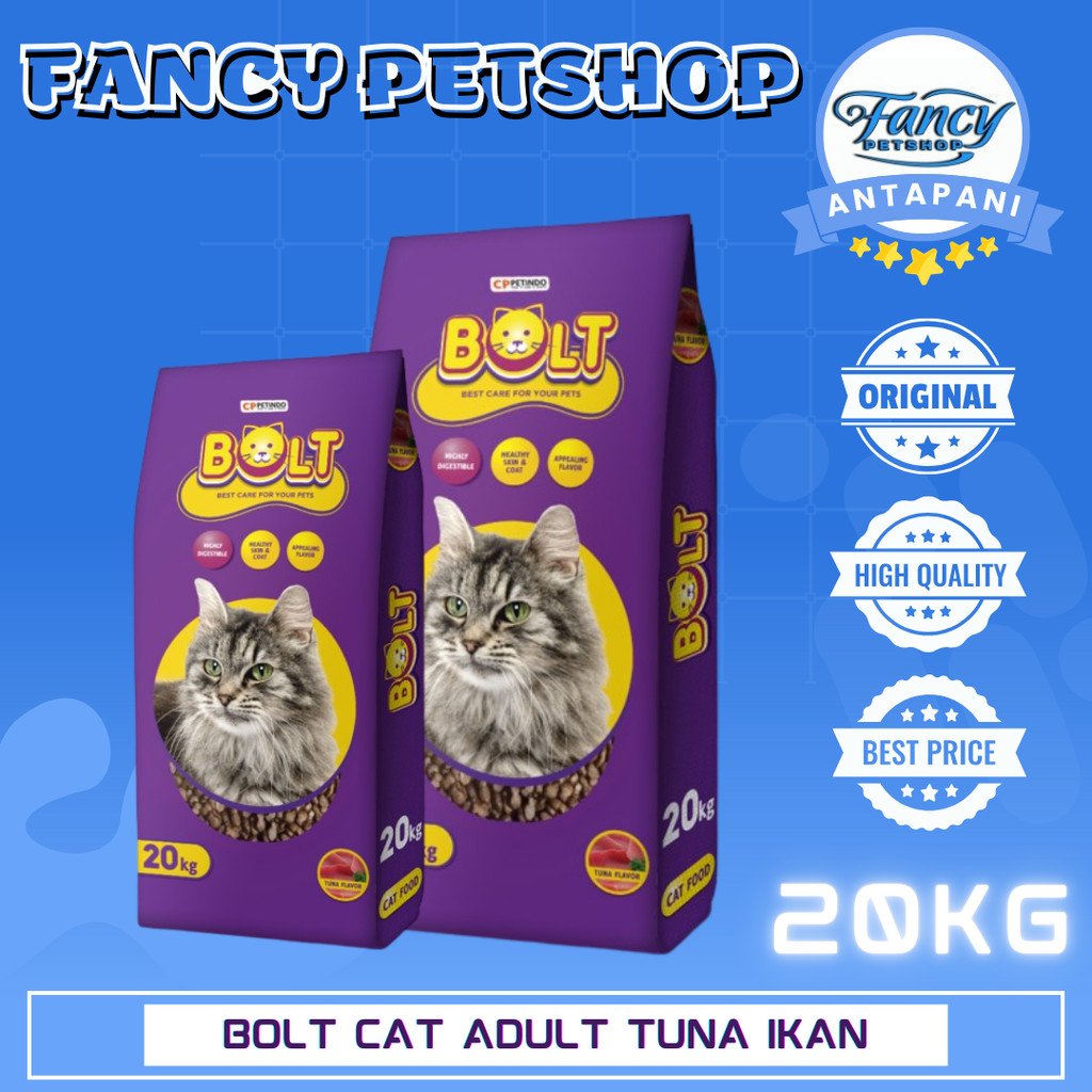 Jual Bolt Cat Tuna Catfood 20 kg | makanan kucing murah 20kg - kibble ...