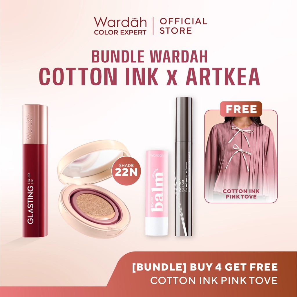 Jual [Cotton Ink x WARDAH] WARDAH Paket Lengkap Make Up FREE Cotton Ink ...