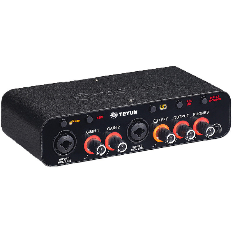 Jual 2024 TEYUN Q26 2Channels Professional portable Audio Interface ...