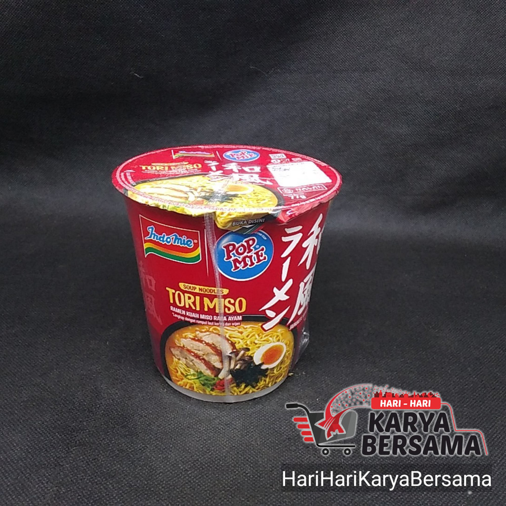 Jual MIE INSTAN CUP POP MIE SOUP NOODLES TORI MISO RAMEN 77GR | Shopee ...