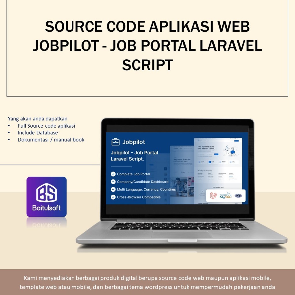 Jual SOURCE CODE APLIKASI WEB JOBPILOT - JOB PORTAL LARAVEL SCRIPT | Shopee Indonesia