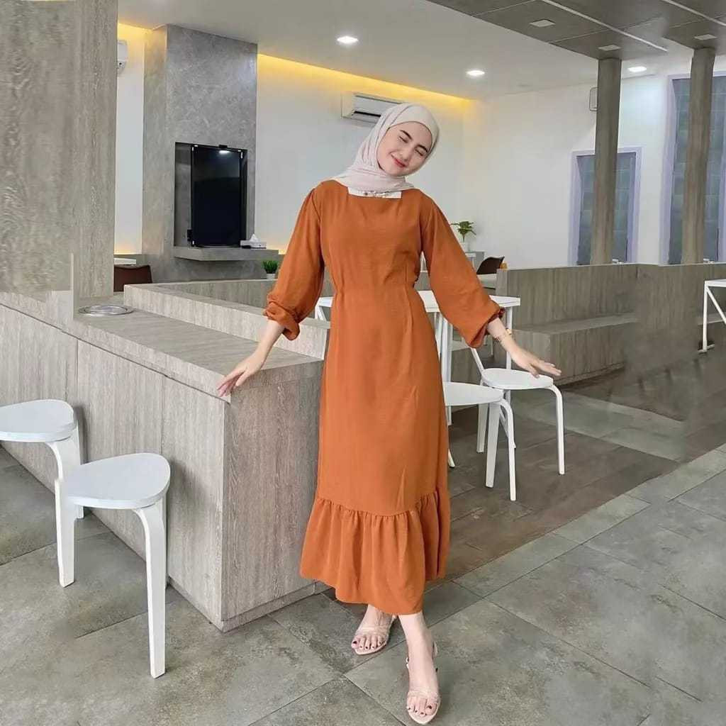 Jual LINFORD - ZER DRESS ASIKA Ruffle Rampel Bawah / Dress ARA / Dress ...