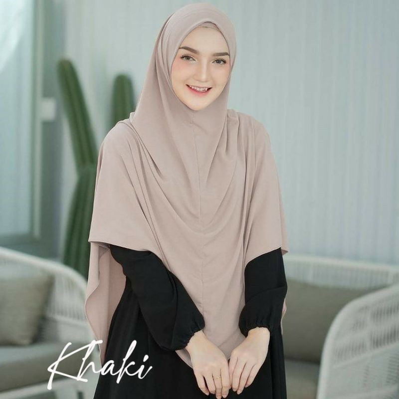 Jual Jilbab Hijab Kerudung Khimar Bergo Malay Instan Nadine Jersey Daily Non Pet Polos Jumbo ...