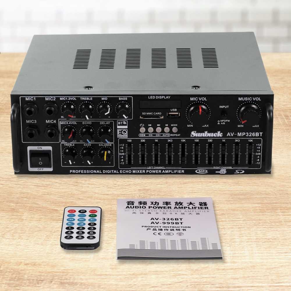 Jual Sunbuck Bluetooth EQ Amplifier Karaoke Mixer Audio FM - AV-MP326BT | Shopee Indonesia
