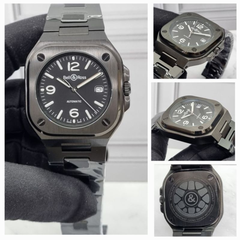 Jual BEL JAM TANGAN B3LL ROESE BR 05 CHAIN BLACK AUTOMATIC DIAMETER ...